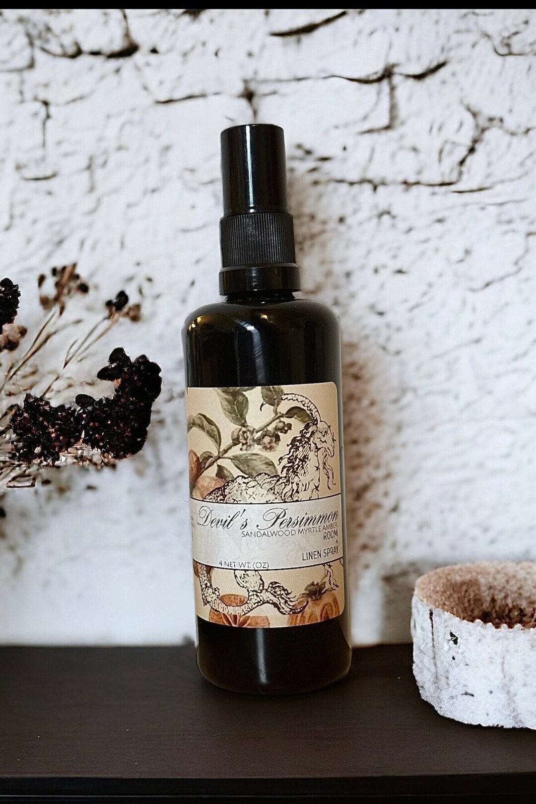 Devils Persimmon Room and Linen Spray Goth Candles Goth Botanical Room ...