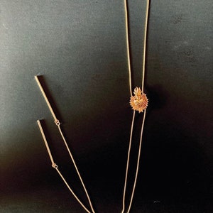 Bolo Sacred Heart 18k Gold Plated Thin Chain Bolo Goth Bolo Tie Heart ...