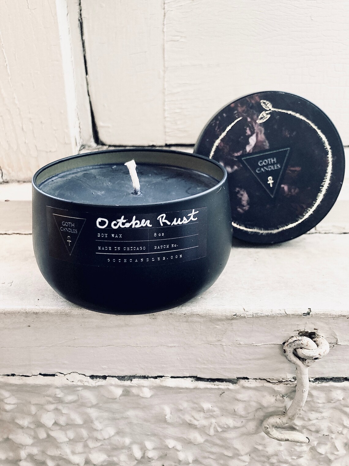 Burning Leaves Scent OCTOBER RUST Goth Candles Premium - Etsy