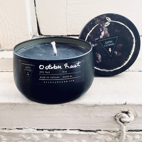 CLOVE Goth Candles Premium Soy Wax Black Candle 8 Oz - Etsy