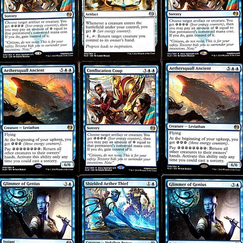 60 Card Deck Mono BLUE MILL Ready to Play Rares Magic - Etsy