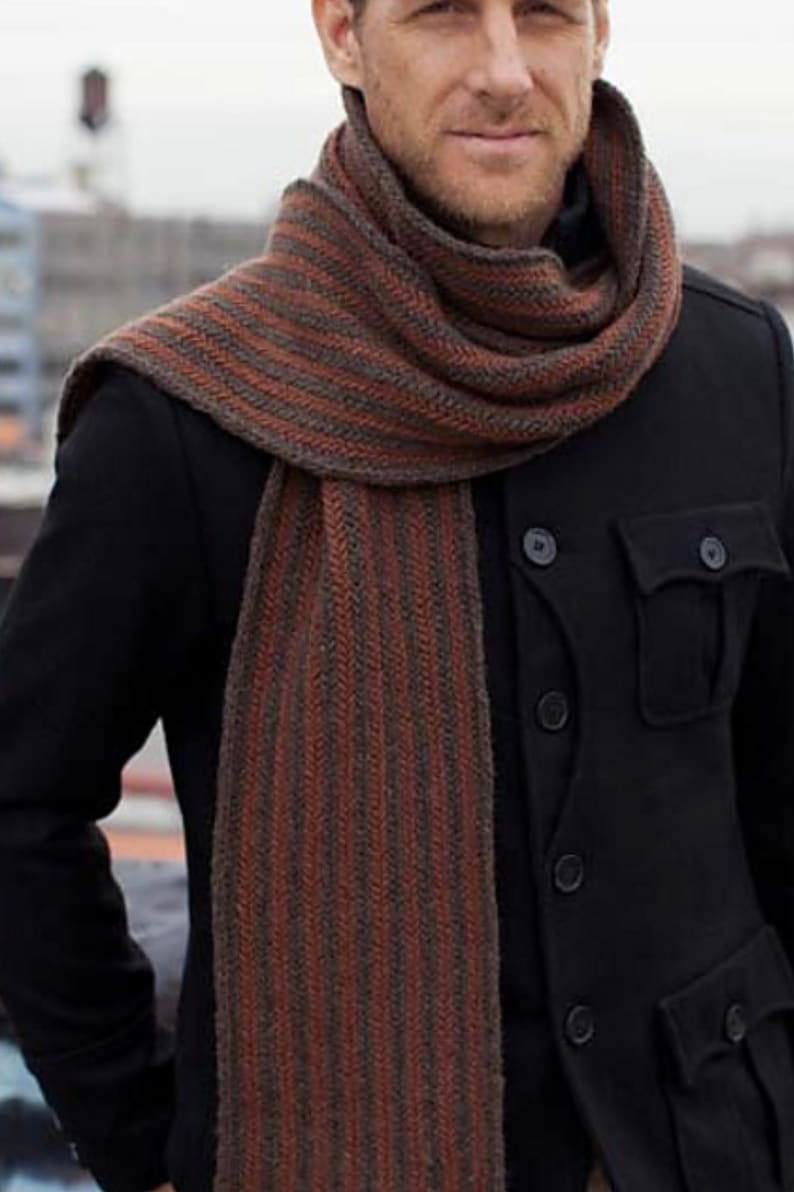 Knitting Pattern: Reversible Herringbone Scarf - Etsy