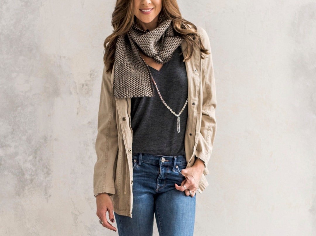 Knitting Pattern: Tri Color Linen Stitch Scarf - Etsy