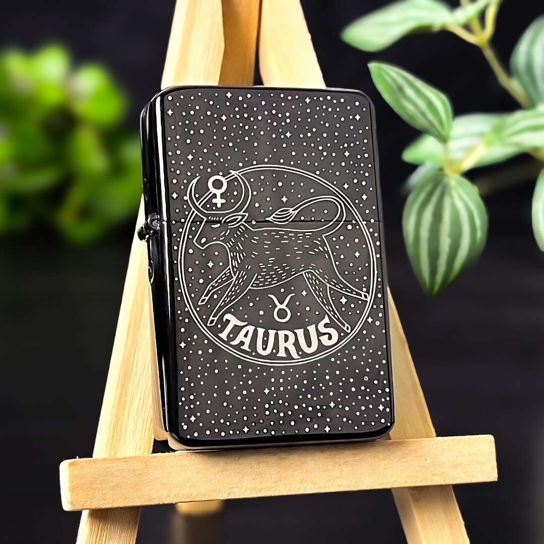 Taurus Zodiac Star Sign Custom Engraved Lighter || Personalised Lighter ...