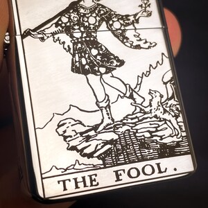 The Fool Tarot Card Custom Engraved Lighter || Personalised Lighter ...