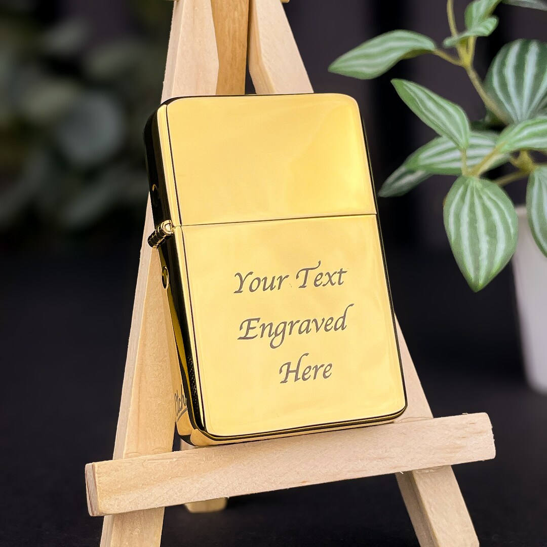 Personalised Engraved Lighter || Custom Text Lighter Gift for Him and ...