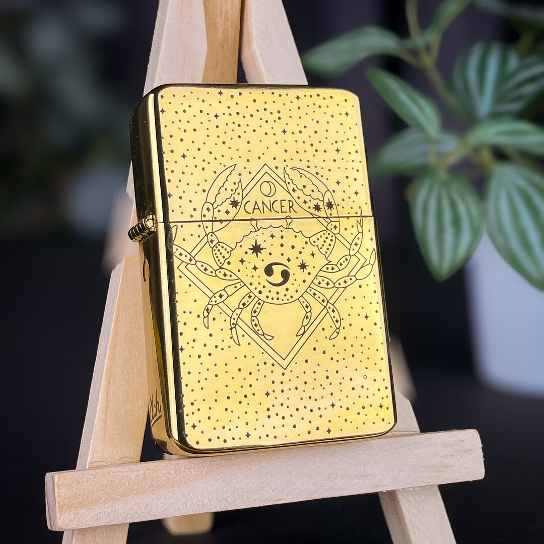Cancer Zodiac Star Sign Custom Engraved Lighter || Personalised Lighter ...