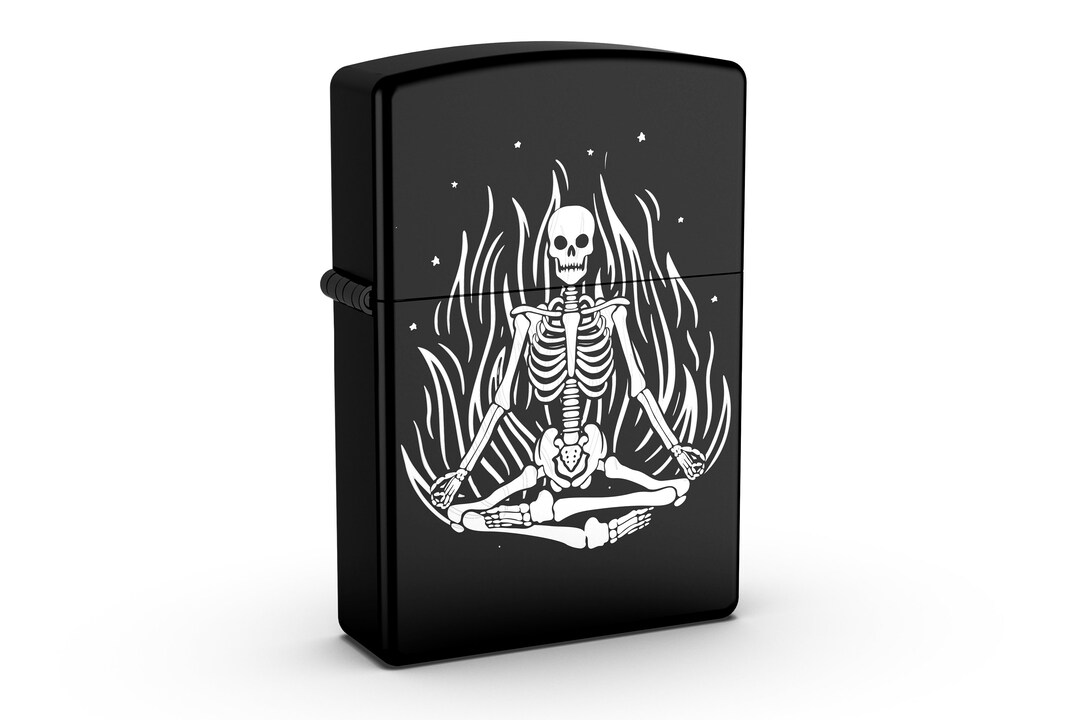 Skeleton Fire Custom Engraved Lighter Personalised Lighter Gift for Him ...