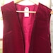 Vintage Ladies Red Velvet Vest - Etsy