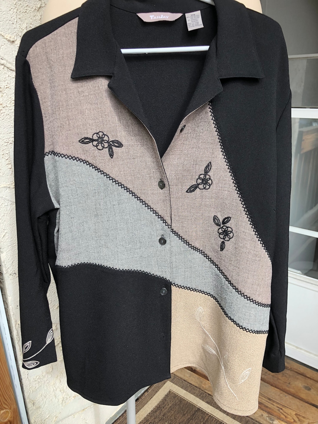 Vintage Tan Jay Over Shirt With Black and Tan Colours - Etsy