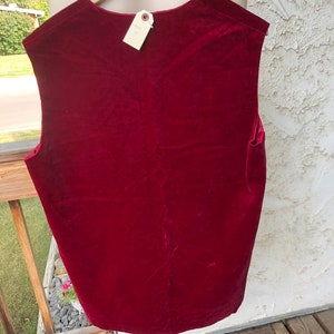Vintage Men’s Red Velvet Vest - Etsy
