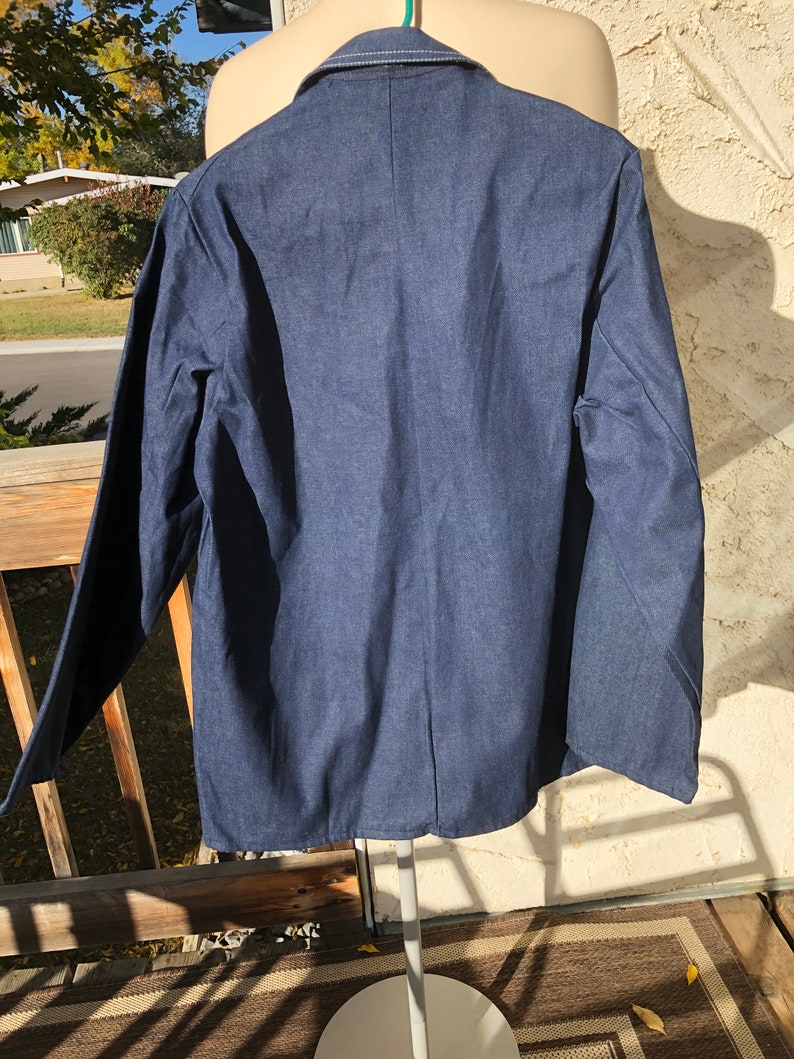 Vintage 80s SBG Blue Denim Chore Jacket - Etsy