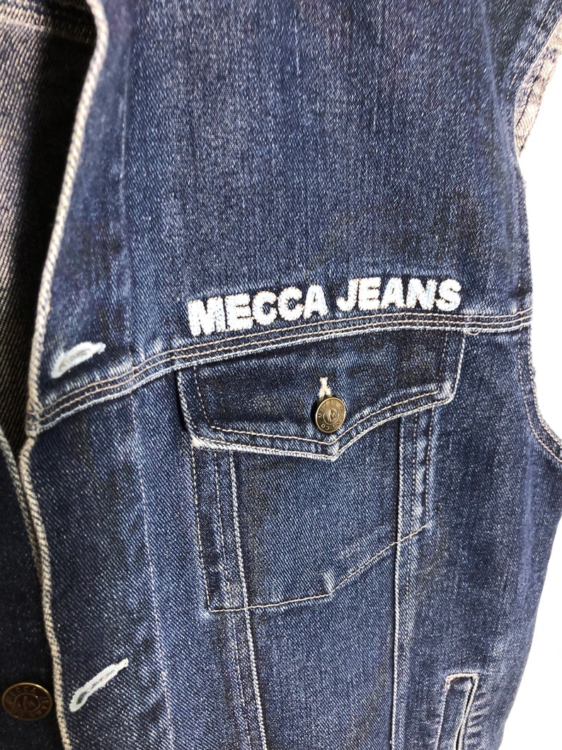 Y2K Mecca Jean/ Denim Vest - Etsy