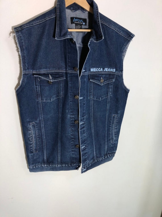 Y2K Mecca Jean/ Denim Vest - Etsy