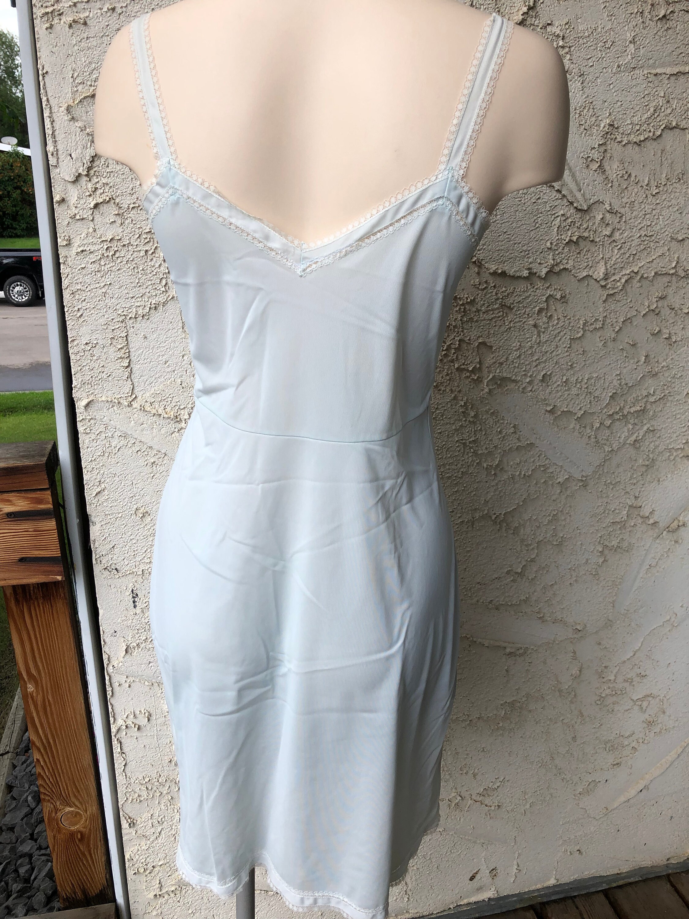 Vintage Light Blue Dress Slip - Etsy