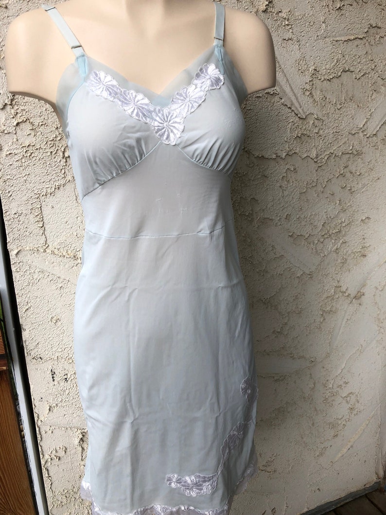 Vintage Dorsay Pale Blue Dress Slip - Etsy
