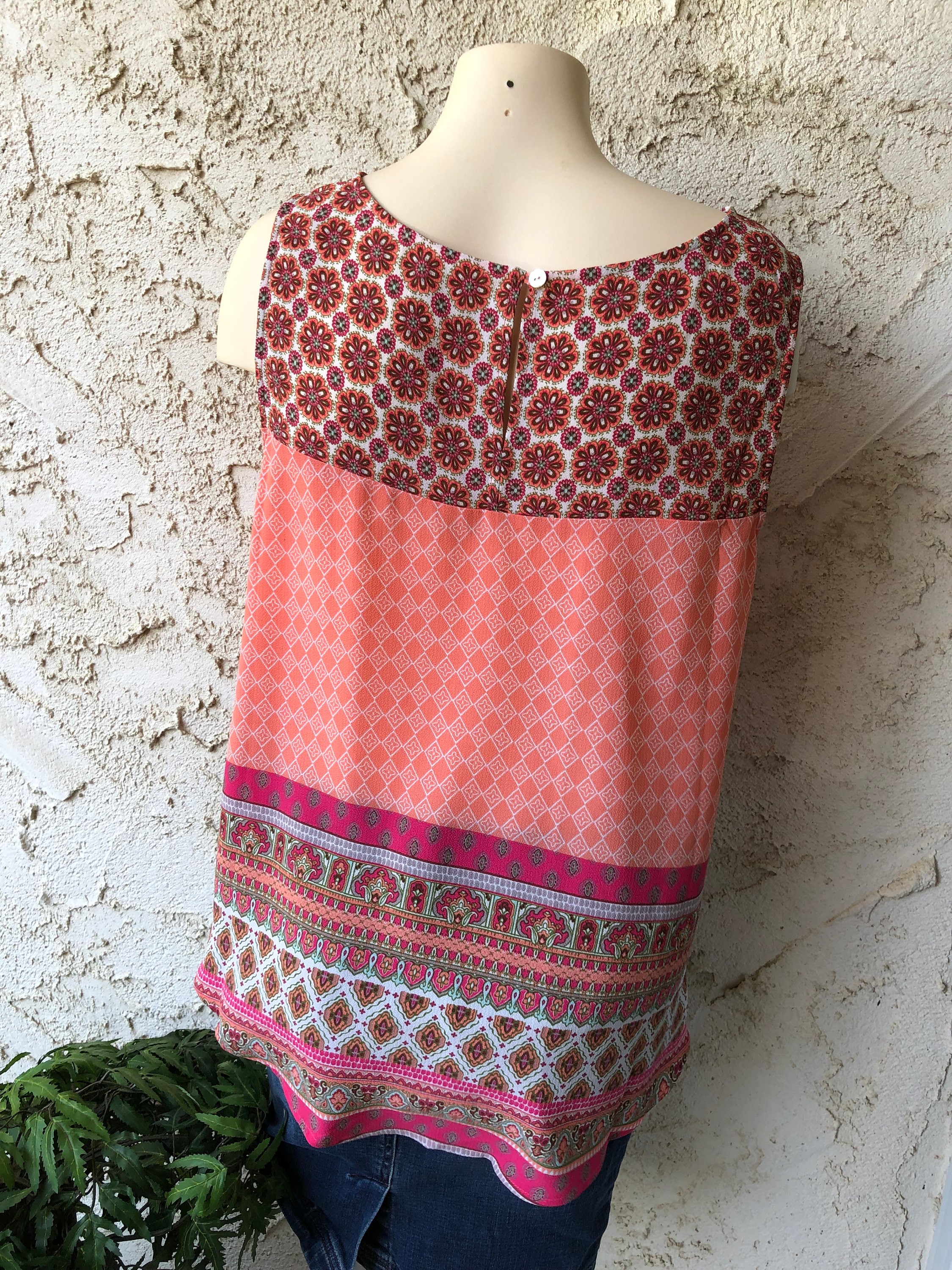 Fig & Flower Sleeveless Boho Tunic Top - Etsy Canada