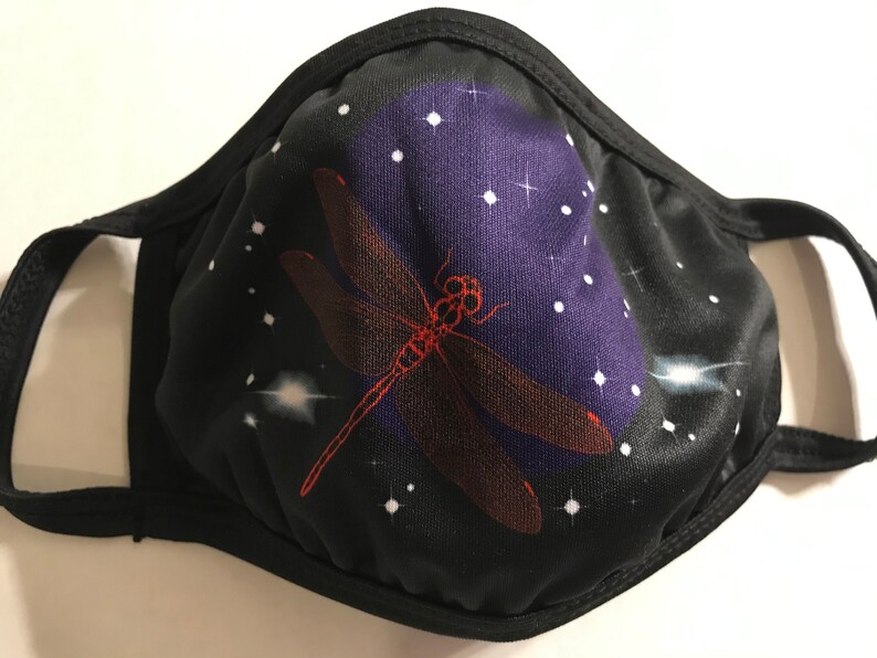 Red Dragonfly Face Mask - Etsy