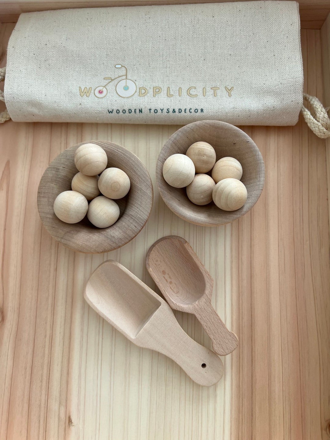 Counting Montessori Set 10 Balls With 2 Sorting Bowls, 2 Scoops - Etsy