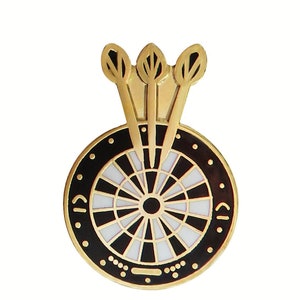 Darts & Dartboard Pin Badge - Etsy