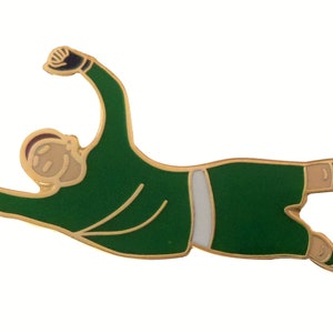 Football Soccer Player Pin Badge - Goalkeeper Diving - Etsy