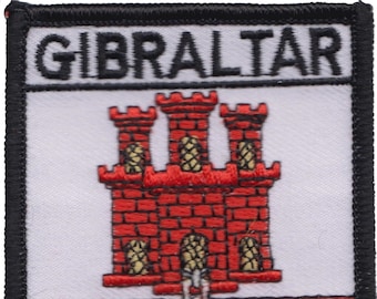 GIBRALTAR FLAG PATCH Iron-on Embroidered Applique Top Quality - Etsy