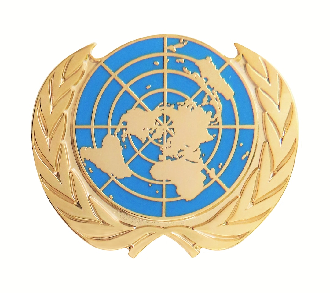 United Nations UN Flag Emblem Pin Badge - Etsy