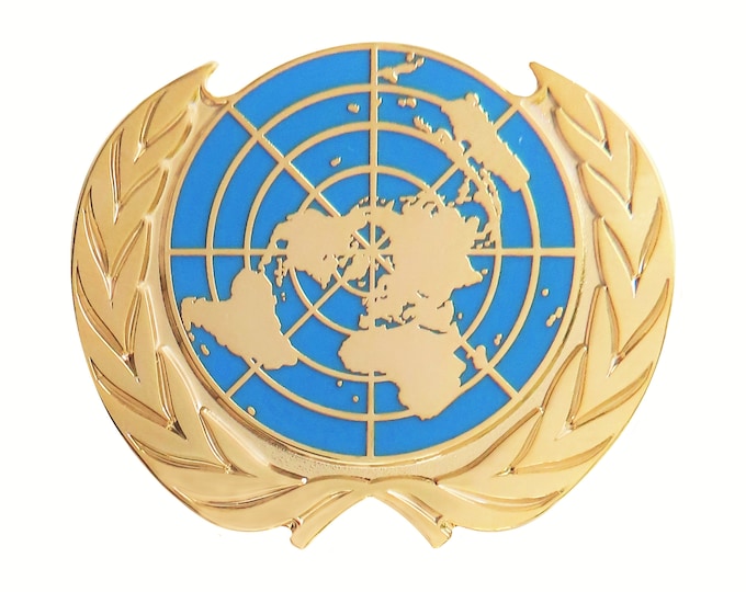 United Nations UN Flag Emblem Pin Badge - Etsy
