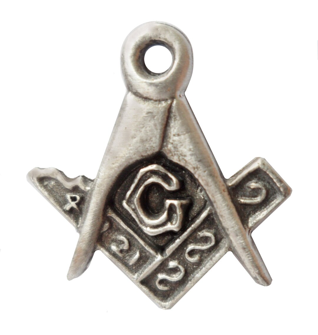 Square and Compasses Masonic G Freemasonry Small Pewter Pin Badge ...