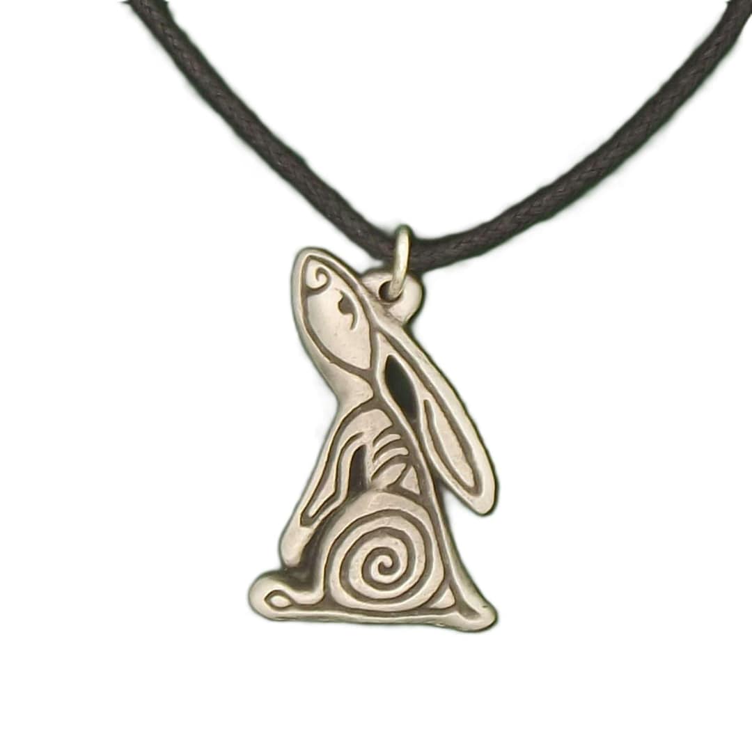 Spiral Hare Pewter Pendant Necklace - Hand Made in the United Kingdom ...