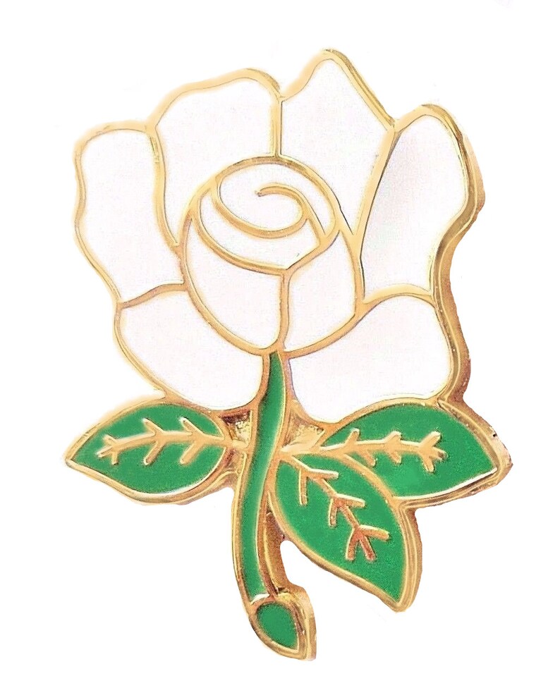 Rose Pin Badge 5 Colours to Choose From | Etsy