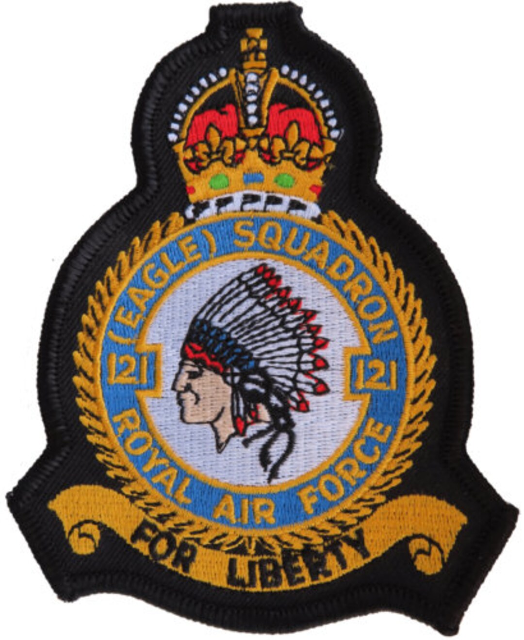 No. 121 eagle Squadron Crest Royal Air Force Embroidered Patch - Etsy