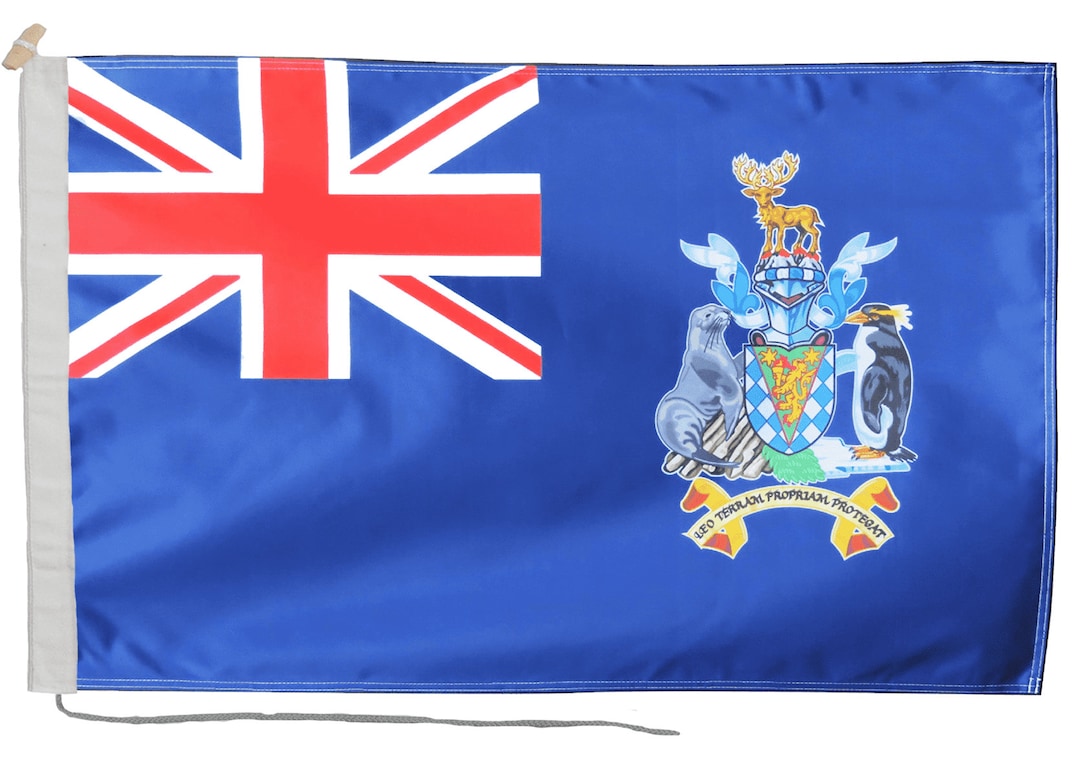 South Georgia & South Sandwich Islands Flag With Eyelets or Rope and ...