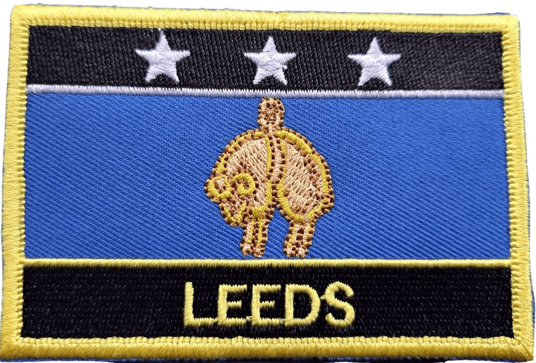 Leeds Flag Rectangular Embroidered Patch - Etsy