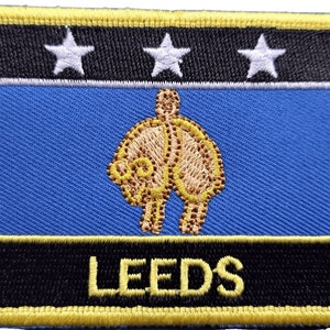 Leeds Flag Rectangular Embroidered Patch - Etsy