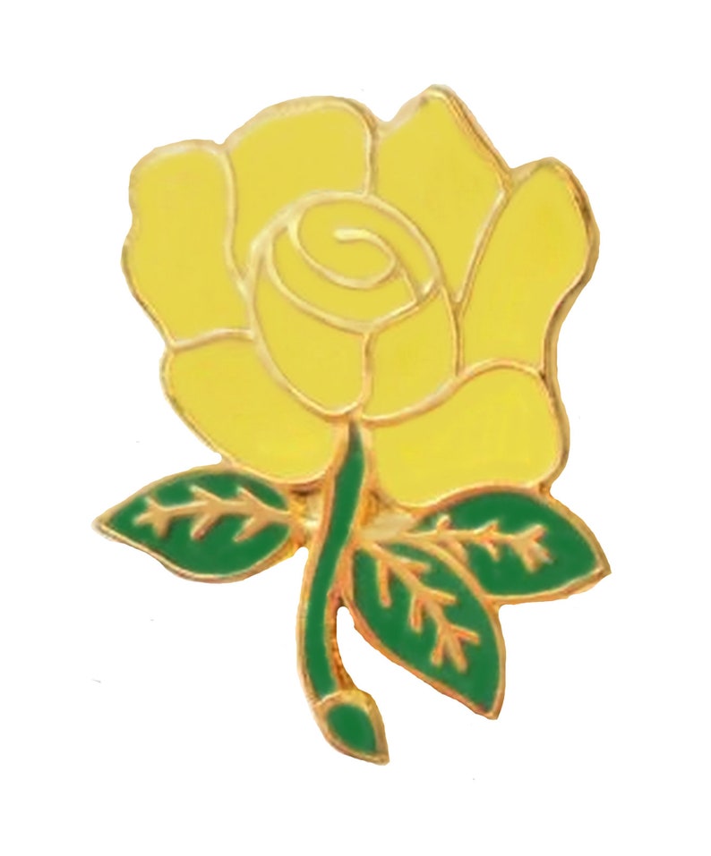 Rose Pin Badge 5 Colours to Choose From | Etsy