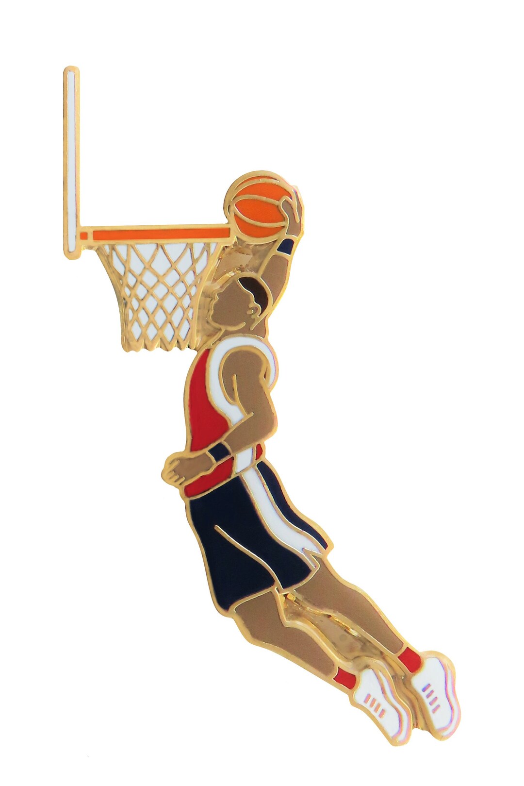 Basketball Slam Dunk Pin Badge - Etsy