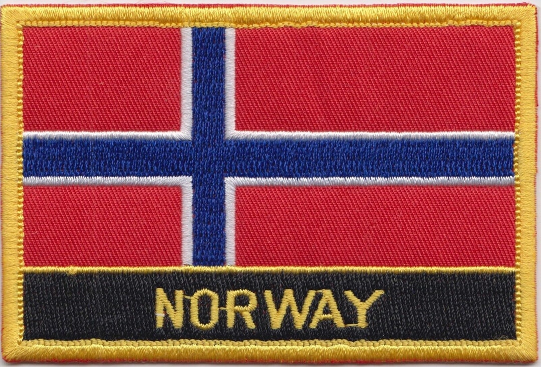 Norway Flag Rectangular Embroidered Patch - Etsy