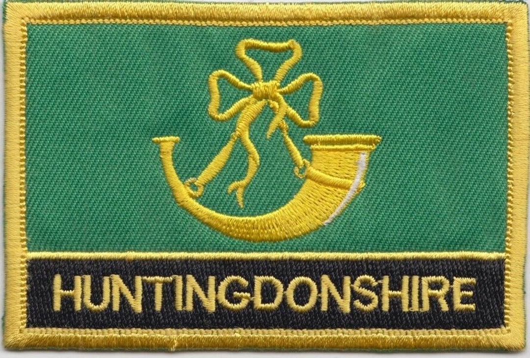 Huntingdonshire County Flag Rectangular Embroidered Patch - Etsy
