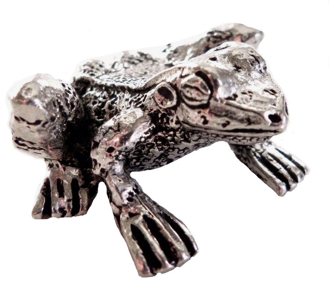 Frog Toad Solid Pewter Ornament Hand Made in Cornwall - Etsy