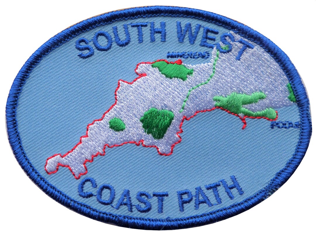 South West Coast Path Devon Cornwall Embroidered Patch - Etsy