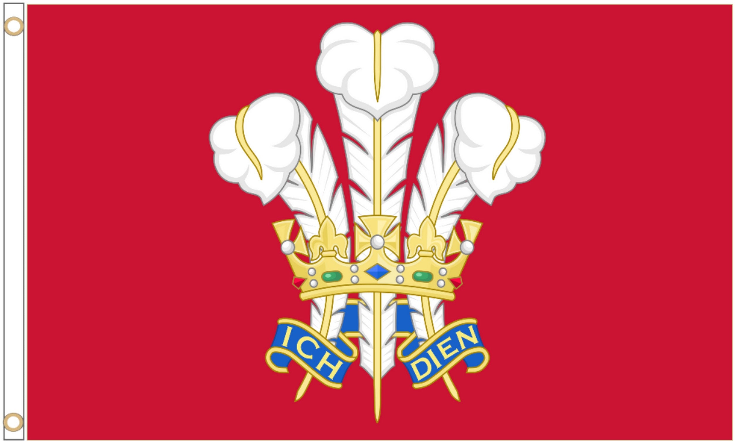 Prince of Wales's Feathers 5'x3' Flag - Etsy UK