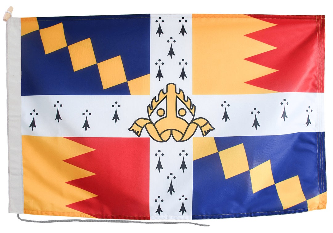 Birmingham Coat of Arms Flag With Eyelets or Rope and Toggle - Hand ...