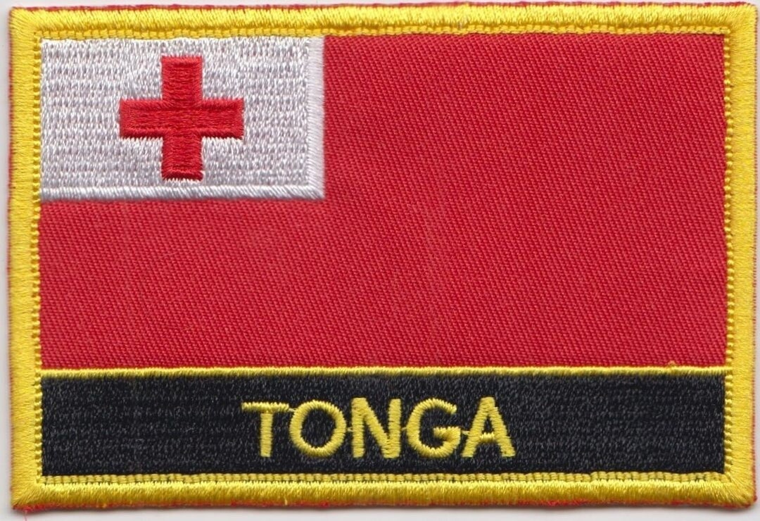 Tonga Flag Rectangular Embroidered Patch - Etsy