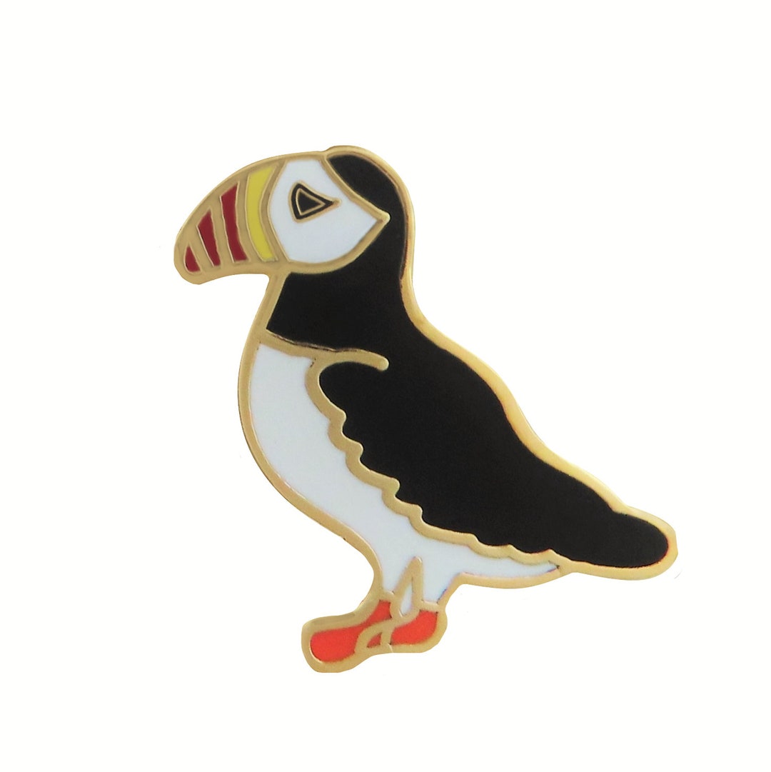 Puffin Pin Badge - Etsy UK