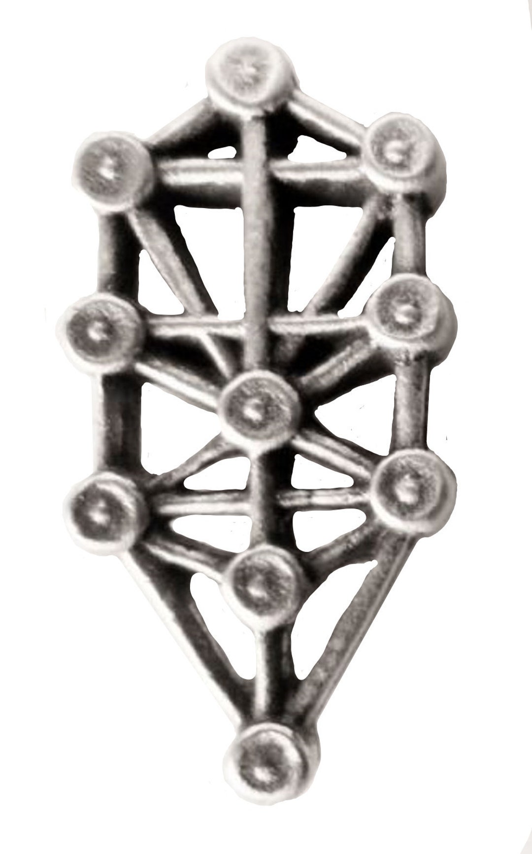 Kaballah Tree of Life Yosher Sephirot Pewter Pin Badge - Hand Made in ...