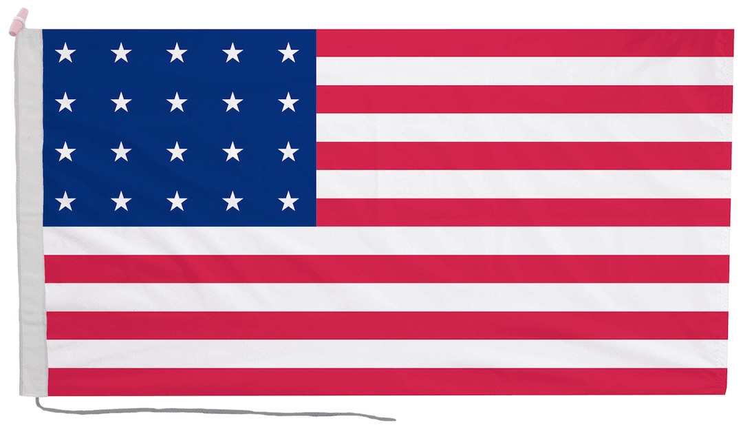 USA 20 Stars 1818 to 1819 Flag With Eyelets or Rope and Toggle - Hand ...
