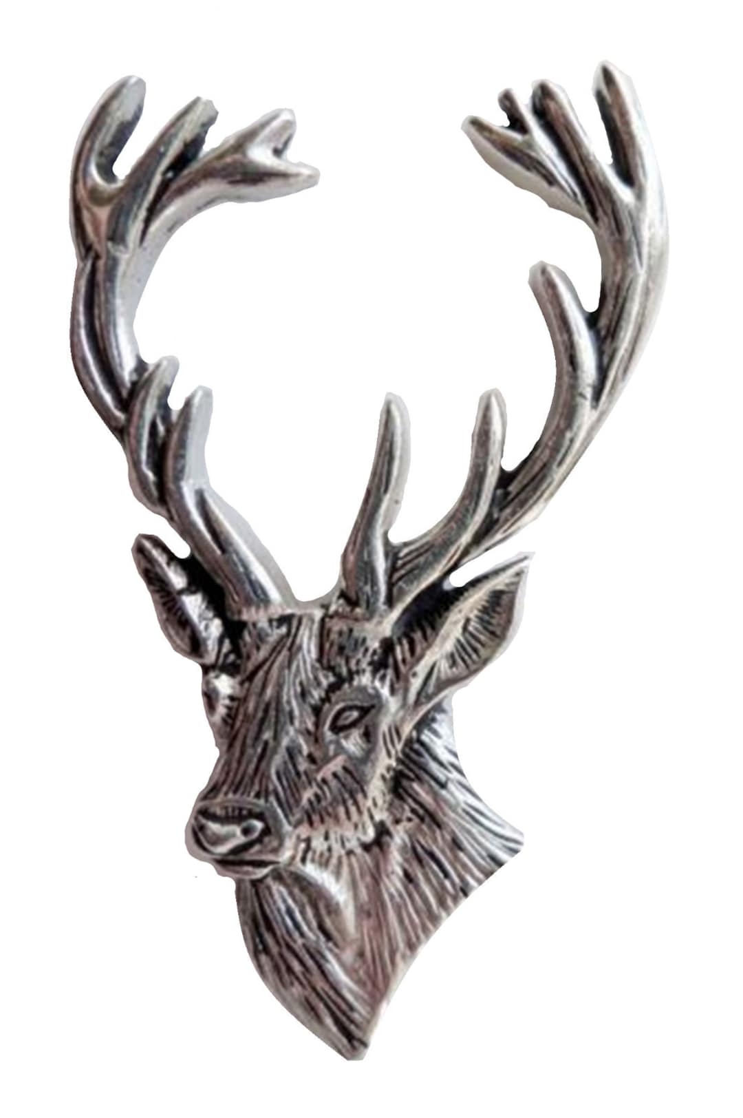 Stag Head Deer Pewter Pin Badge - Hand Made in Cornwall - Etsy