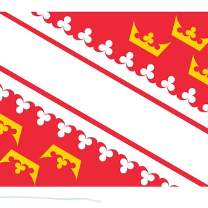 Alsace Flag With Eyelets or Rope and Toggle - Hand Made in the UK - Etsy