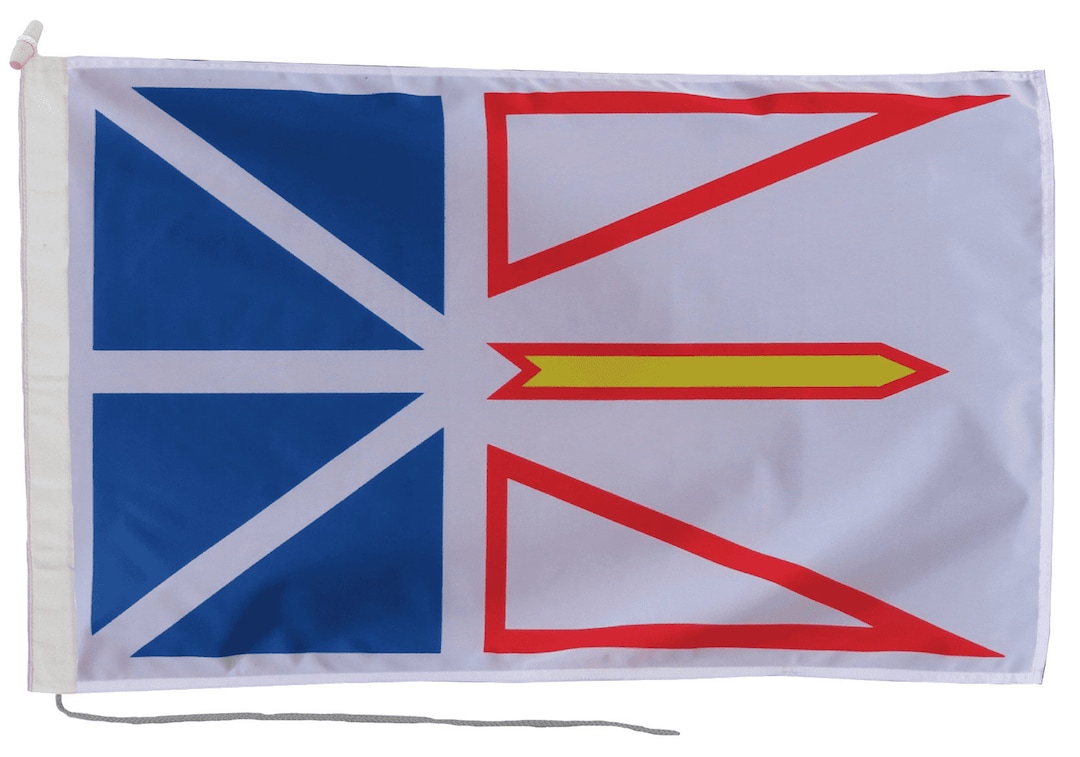 Newfoundland and Labrador Flag With Eyelets or Rope and Toggle - Hand ...
